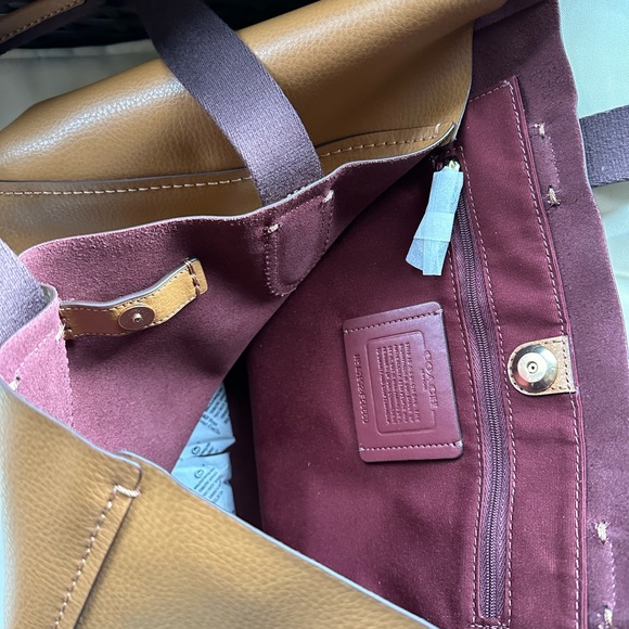 Coach | Bags | Nwt Coach Derby Tote Handbag Pebble Leather Color Light ...